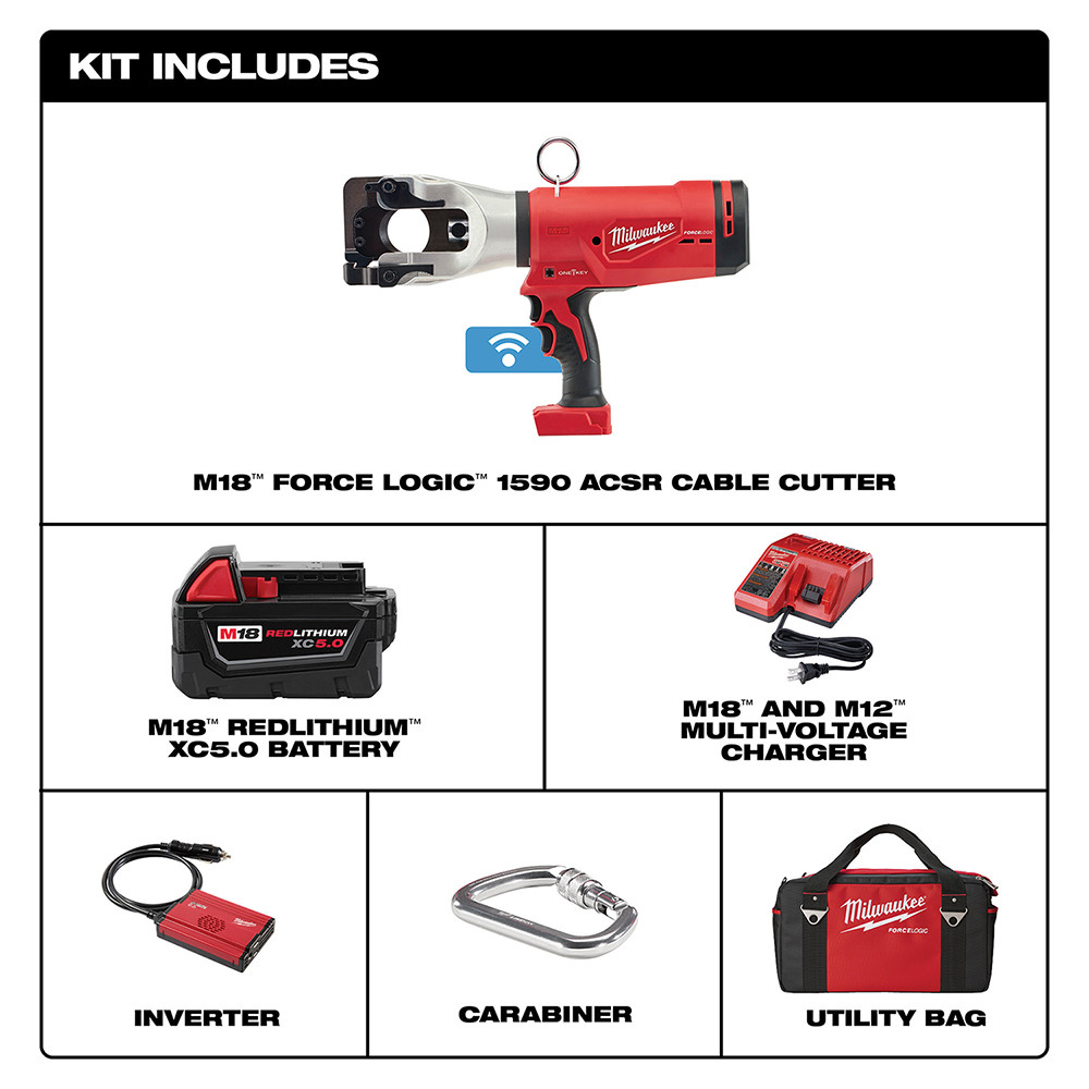 Milwaukee 2777-21 M18 FORCE LOGIC 1590 ACSR Cable Cutter