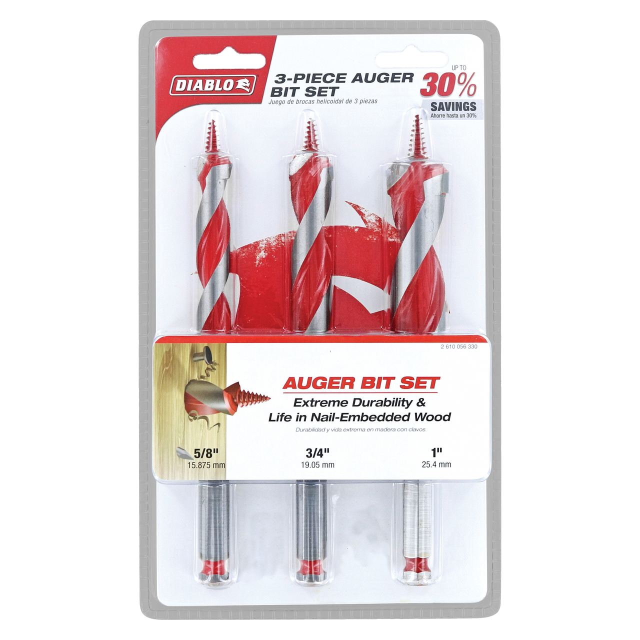 Diablo DAG1900-S3 3 pc Auger Bit Set (3-Piece)