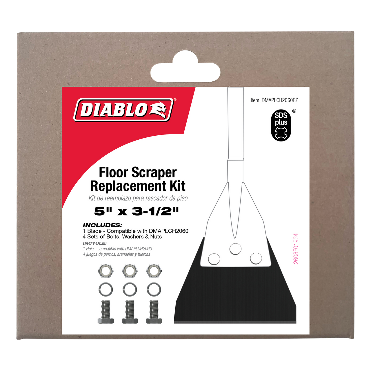 Diablo DMAPLCH2060RP SDS-Plus Floor Scraper Replacement Kit (for ...
