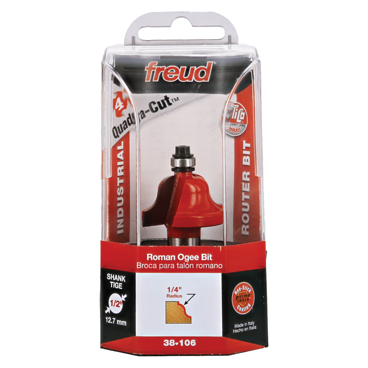 Freud 38-106 1-5/8" (Dia.) Roman Ogee Bit (Quadra-Cut)