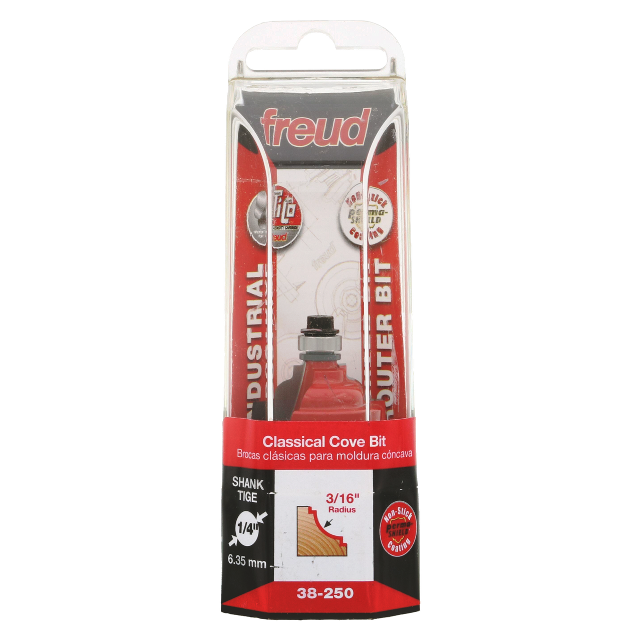 Freud 38-250 3/16" Radius Classical Cove Bit