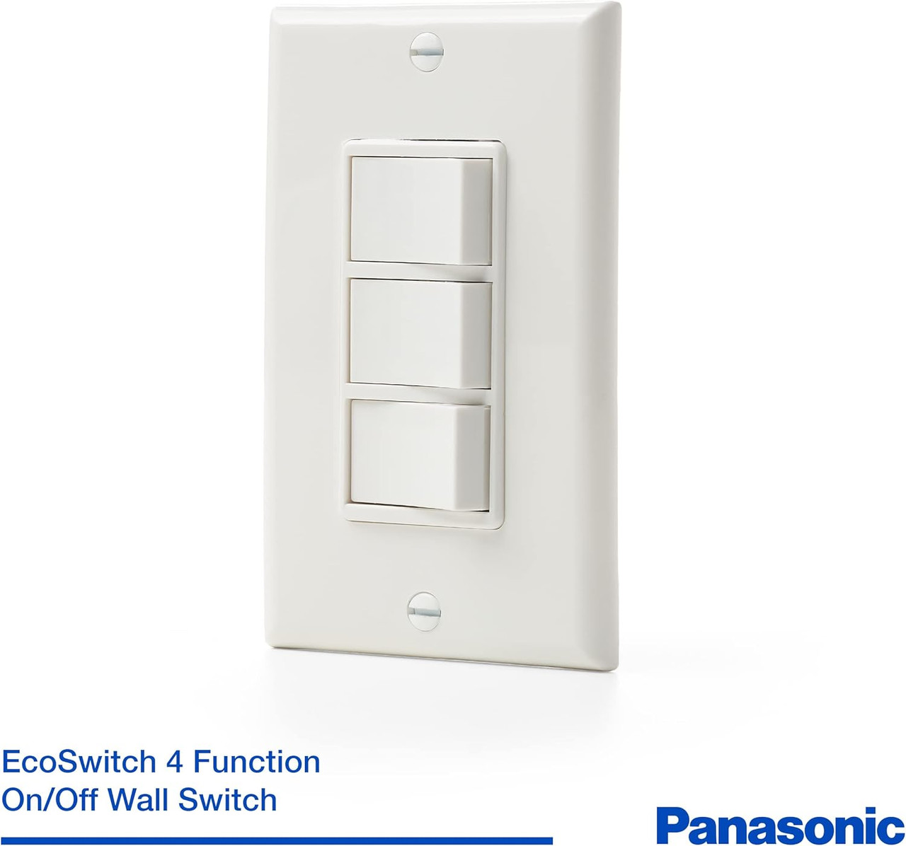 Panasonic FV-WCSW41-W EcoSwitch 4-Function On/Off Wall Switch - Wall ...