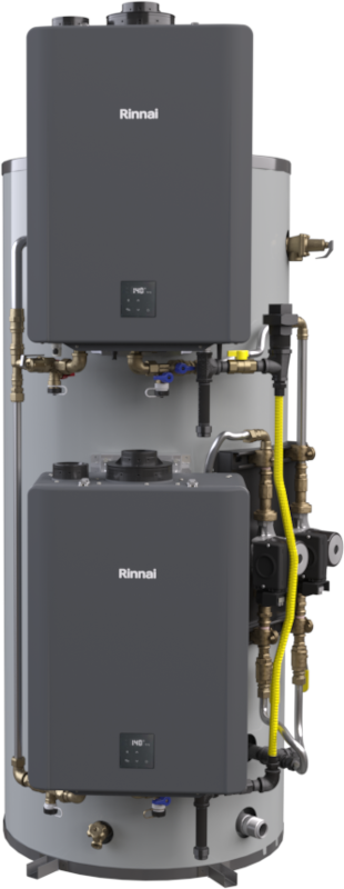 Rinnai CHS HCX Series 398,000 BTU Indoor Natural Gas Vertical Hybrid ...