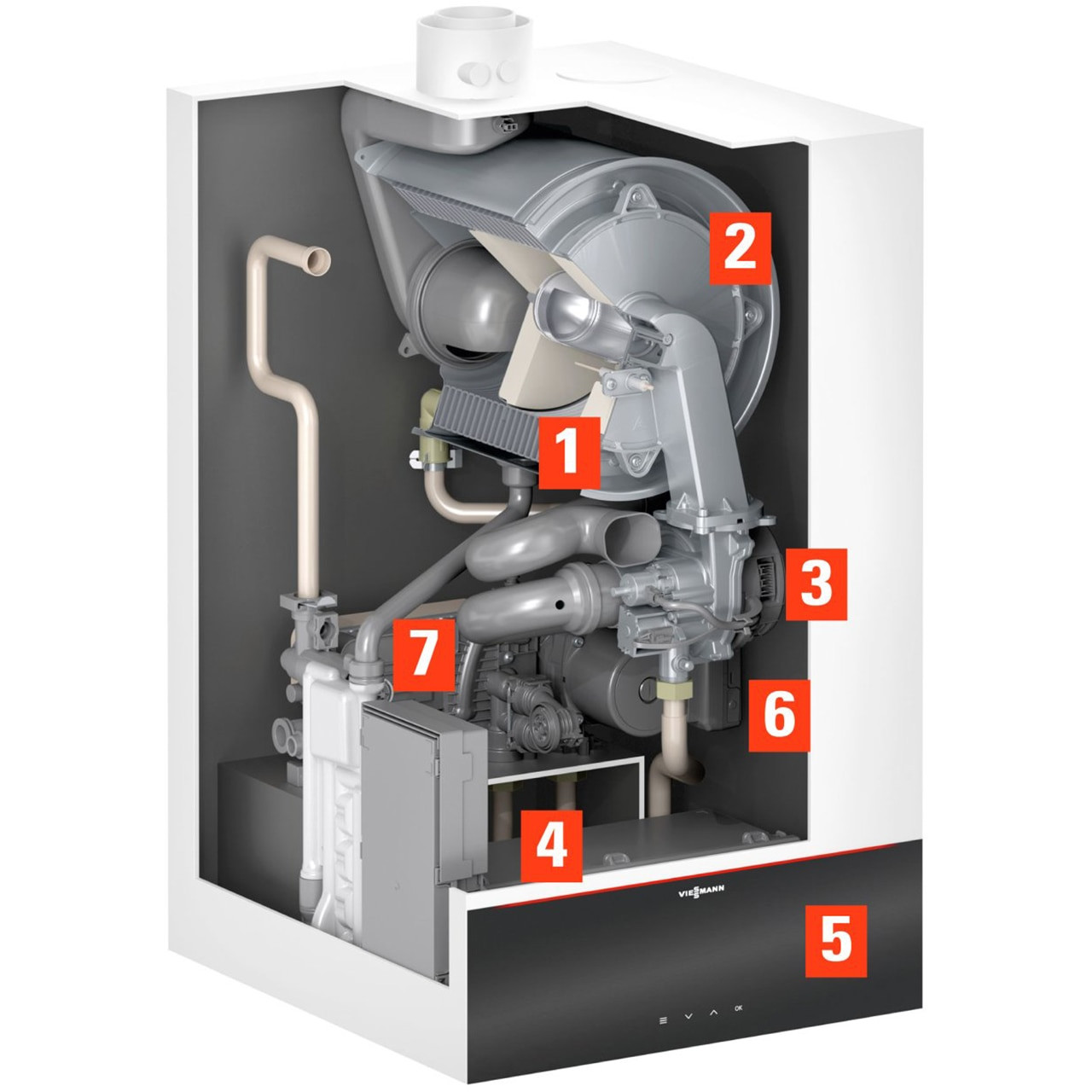 Viessmann 7722777 Vitodens 100 B1KE-199 199k BTU High Efficiency ...