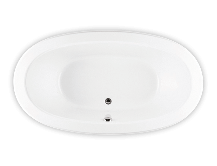 Bain Ultra Meridian 6636 Oval Drop In 2-Person 48 Gallon Soaker Bathtub ...