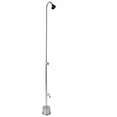 Outdoor Shower Company PS-1000-CHV Free Standing Cold Water Shower w ...