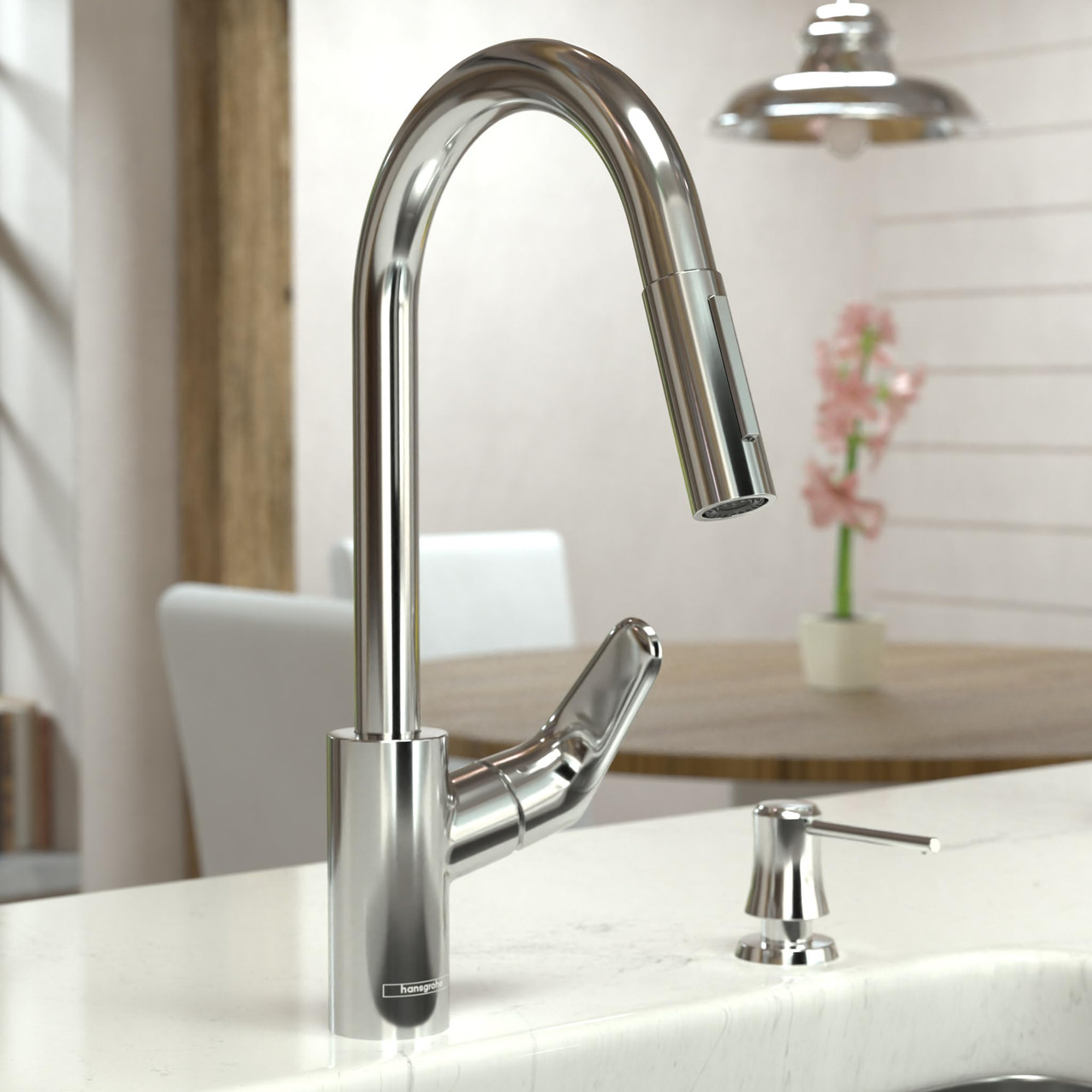 Hansgrohe 04505000 Focus HighArc Kitchen Faucet with Pull-Down Spray ...
