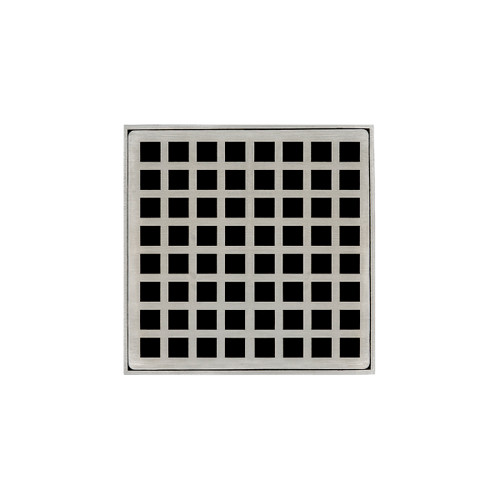 Infinity Drain 5"x5" Q 5 SS Center Drain Kit: Satin Stainless