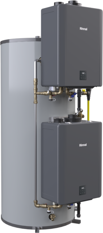 Rinnai CHS HCX Series 398,000 BTU Indoor Natural Gas Vertical Hybrid ...