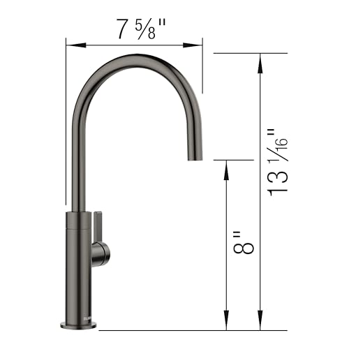 Blanco Culina Beverage Faucet 1.5 GPM in Satin Dark Steel - 527492