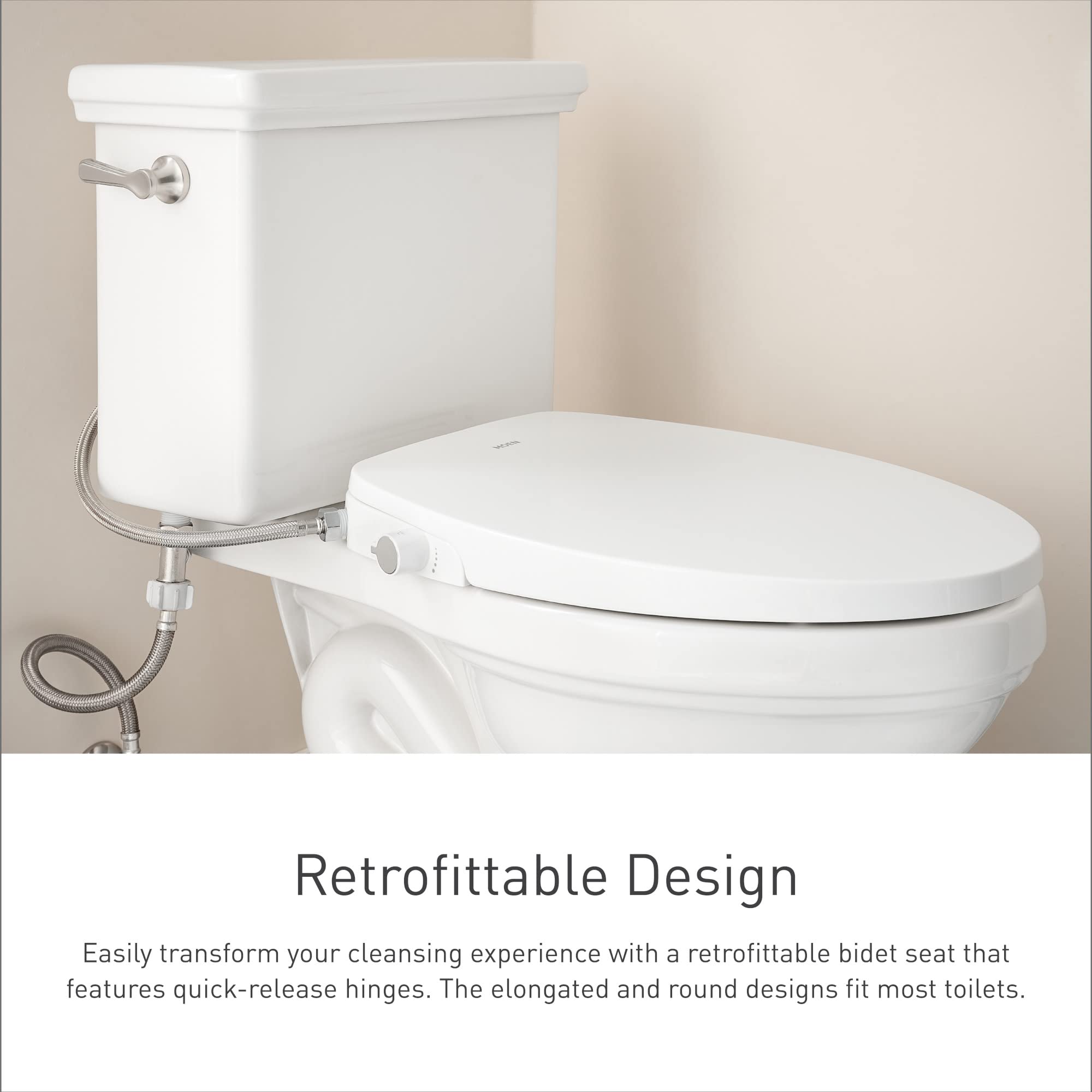 Moen 3 series Electronic Bidet Toilet Seat with Heated Seat and Remote ...