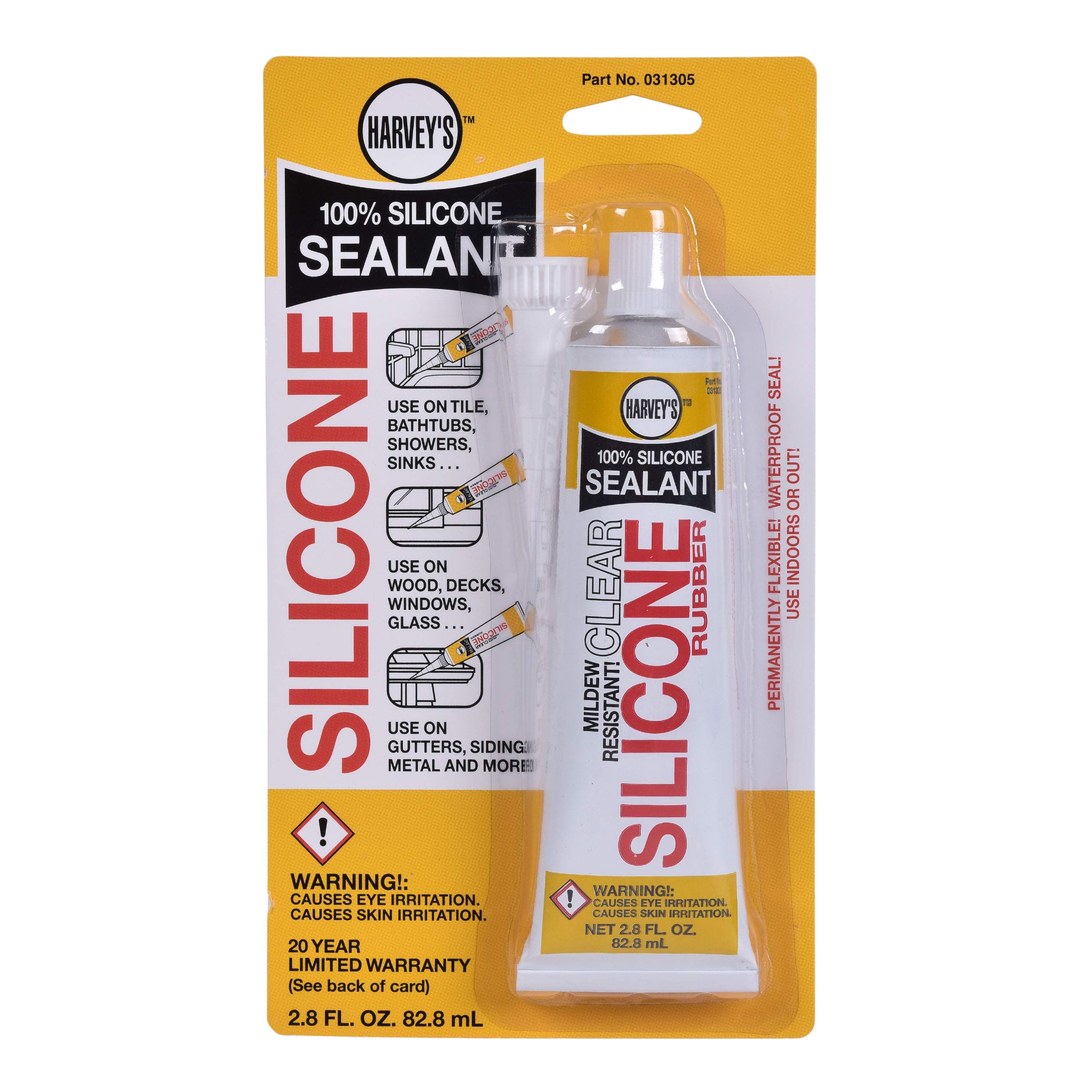 Oatey Harvey Clear Silicone Sealant 2.8 oz - 31305