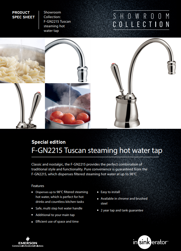 InSinkErator 44252A Indulge Contemporary Hot/Cool Faucet (F-HC1100-White)