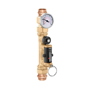Caleffi 132537AFC QuickSetter+ Balancing Valve w/ Flowmeter Union, 3/4 ...