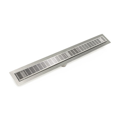 Infinity Drain 60" FFIG 6560 SS Linear Drain Kit: Satin Stainless