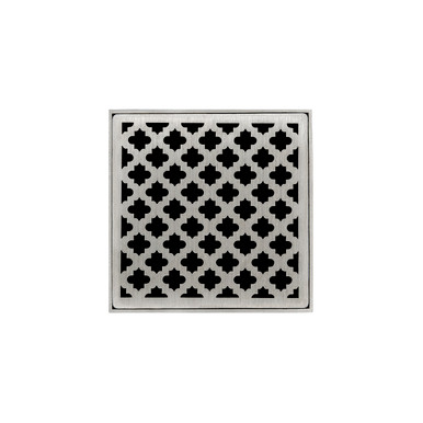 Infinity Drain 4" x 4" MDB 4-S SS Center Drain Kit: Satin Stainless