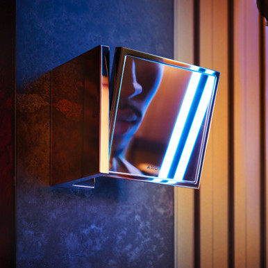 AXOR 42649250 Universal Rectangular Shaving Mirror in Brushed Gold Optic