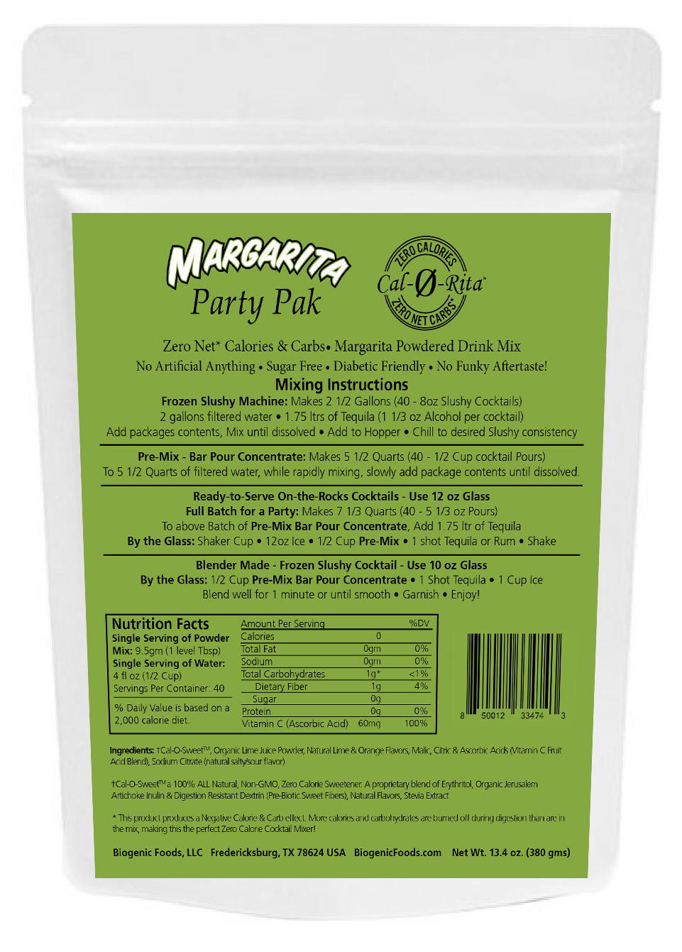 Cal-O-Sweet - NO-Aftertaste Zero Calorie & Carb Sugar-Free Sweetener