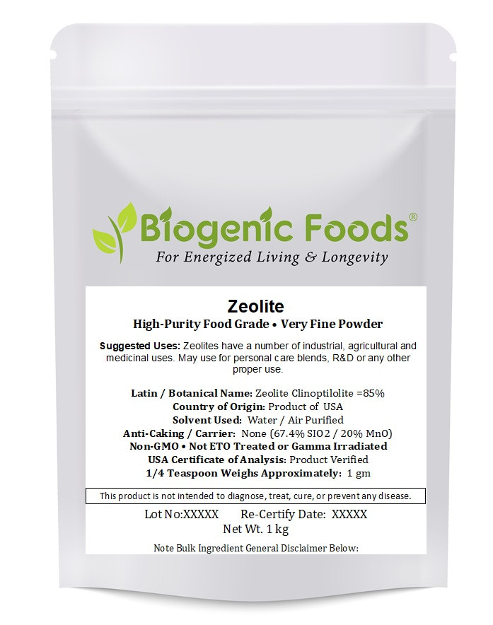 Zeolite Clay - 85% Clinoptilolite - Organic Ultra Fine Powder - Bulk ...