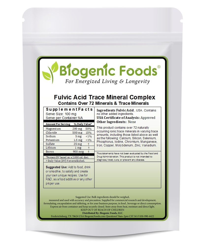 Fulvic Acid - 35% with Water-Soluble Minerals for Detox and Energy