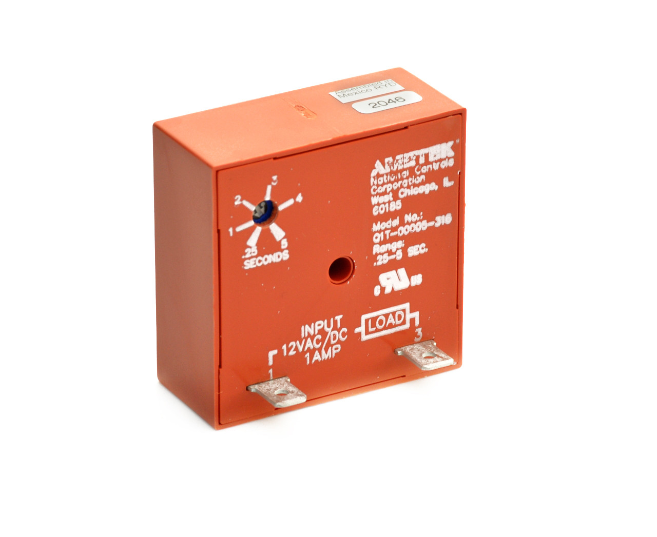 NCC Time Delay Relay, Function: Delay On Make, Time Range: 0.25 to 5 ...