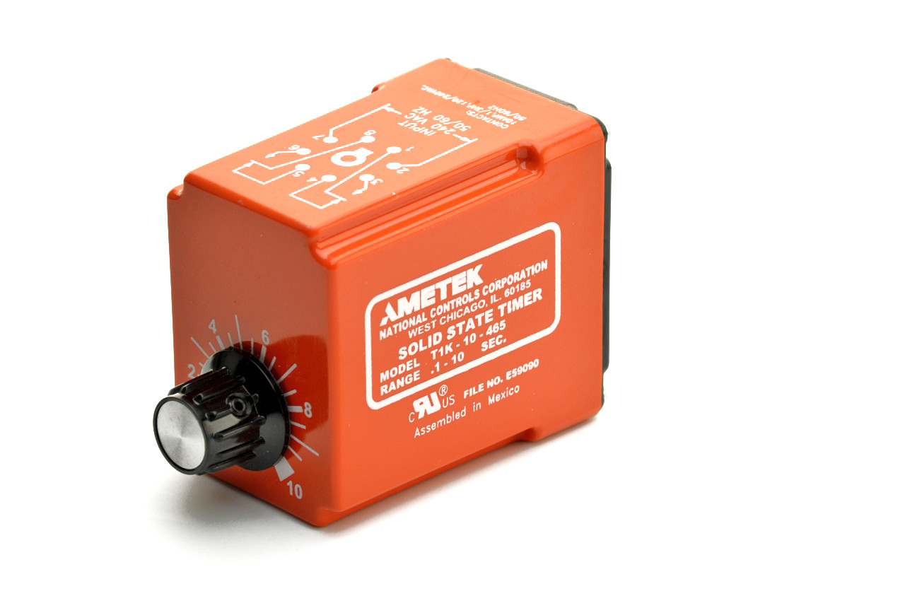 NCC Time Delay Relay, Function Delay On Make, Time Range .1 to 10 seconds