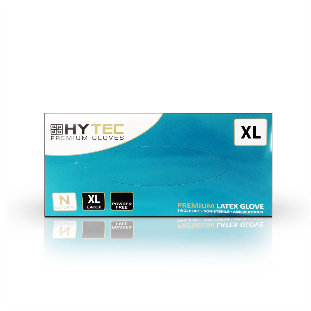 Hytec Natural Latex Gloves Powder Free Extra Large 100pk - ANZ Pharma ...