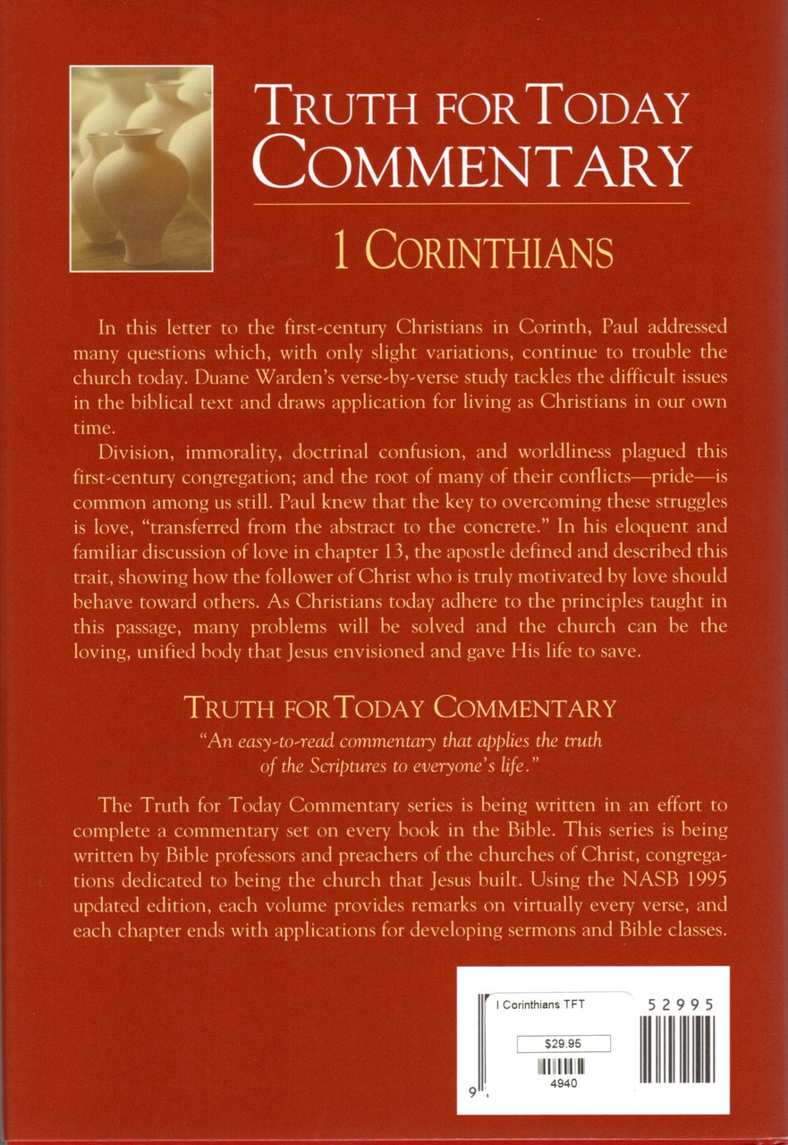 Truth for Today Commentary: I Corinthians (Print) - Sunset Bookstore
