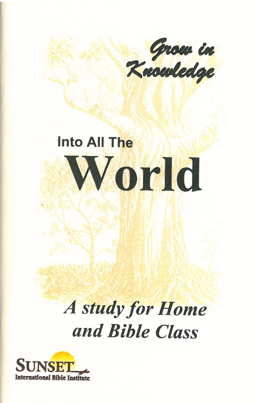 Into All The World - Sunset Bookstore