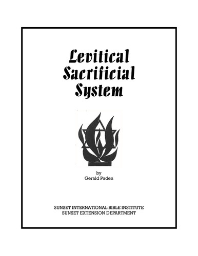 Levitical Sacrificial System – Outline (Print) - Sunset Bookstore