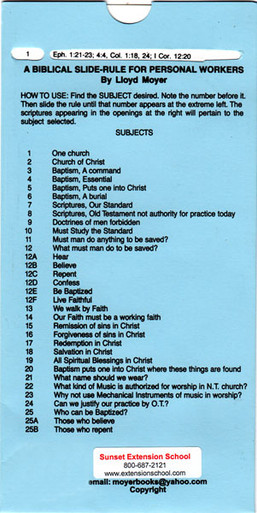 Biblical Slide-Rule for Personal Workers - Sunset Bookstore