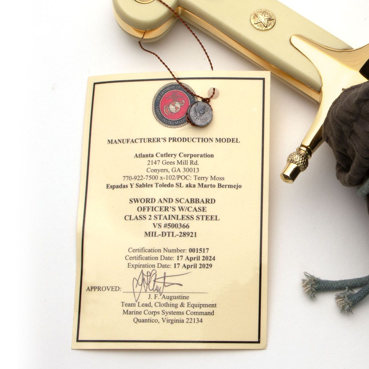 US Marine Corps Officers Saber - Legendary Arms