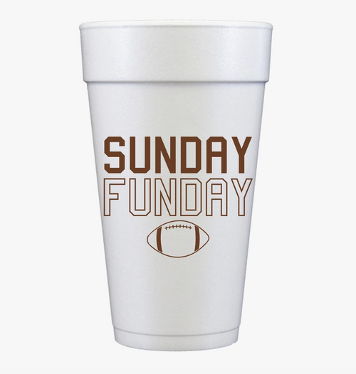 Sunday Funday Foam Cups Pack of 10 - Scout and Molly's Columbia