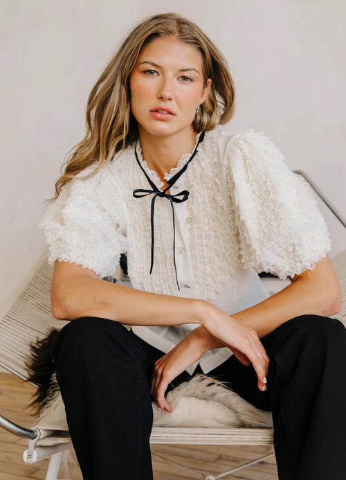 Oceane Top in Ivory - Scout and Molly's Columbia