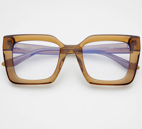 Coco Blue Light Readers Reading Glasses in Brown - +2 - Scout and Molly ...