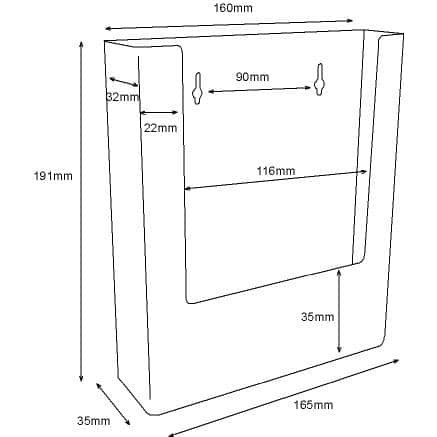 Wall-Mounted A5 Portrait Leaflet Holder for Effective Display
