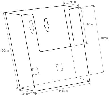 Wall-Mounted A6 Portrait Leaflet Holder for Efficient Display