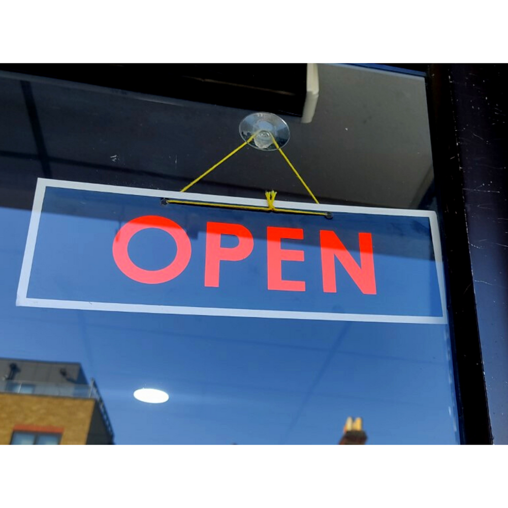 Black OPEN/CLOSED Signage