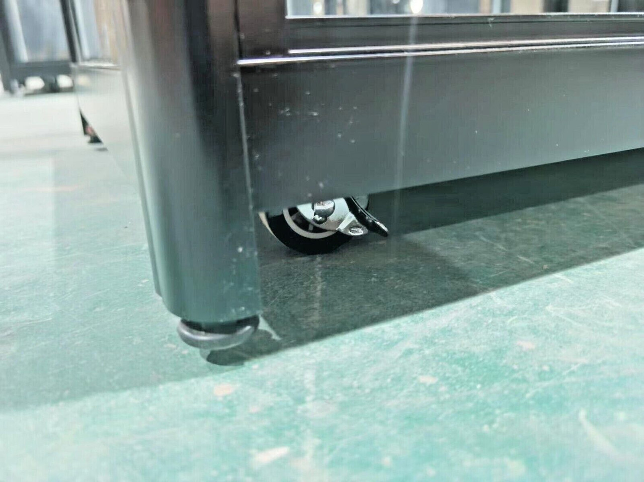 Black Aluminium Storage Counter Showcase 100cm Display Retail Shop Fitting