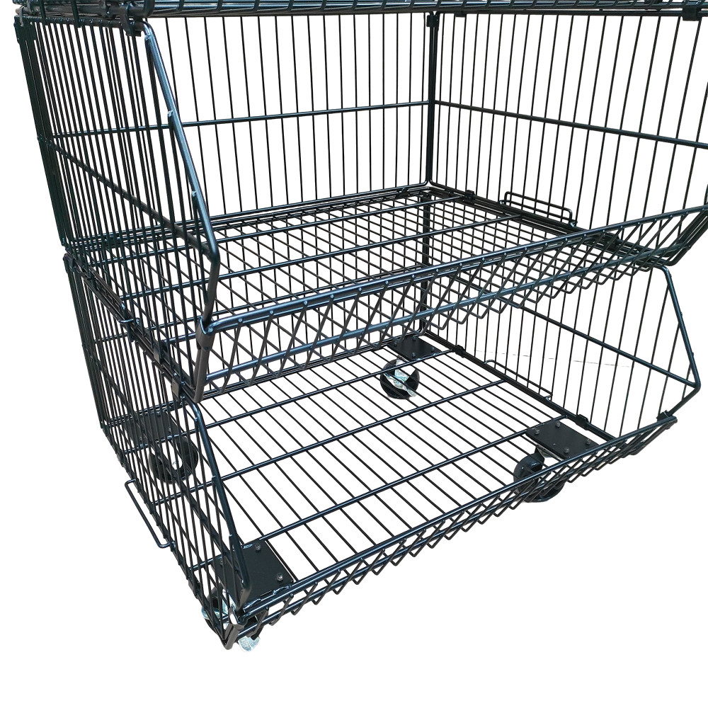 Black 5 Tier Stackable Display Baskets-60cm