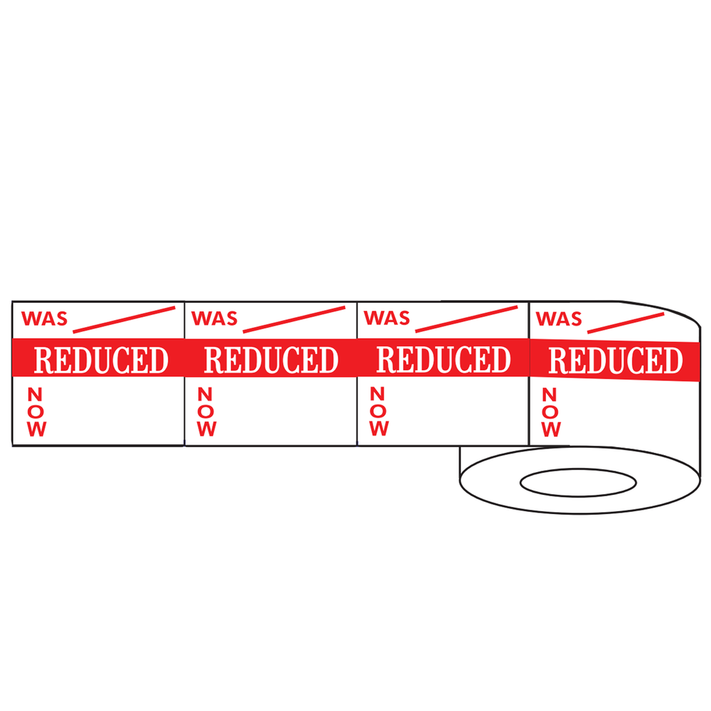 500x 50mm Rectangle Adhesive Reduced Was/Now & Reduced From/To ...
