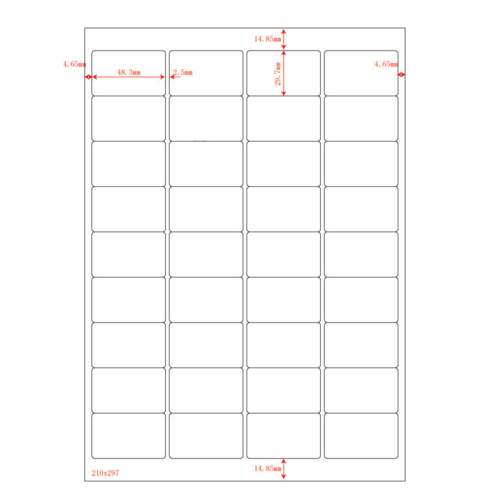 Multi-Purpose A4 White Self-Adhesive Labels - 2 Label Per sheet