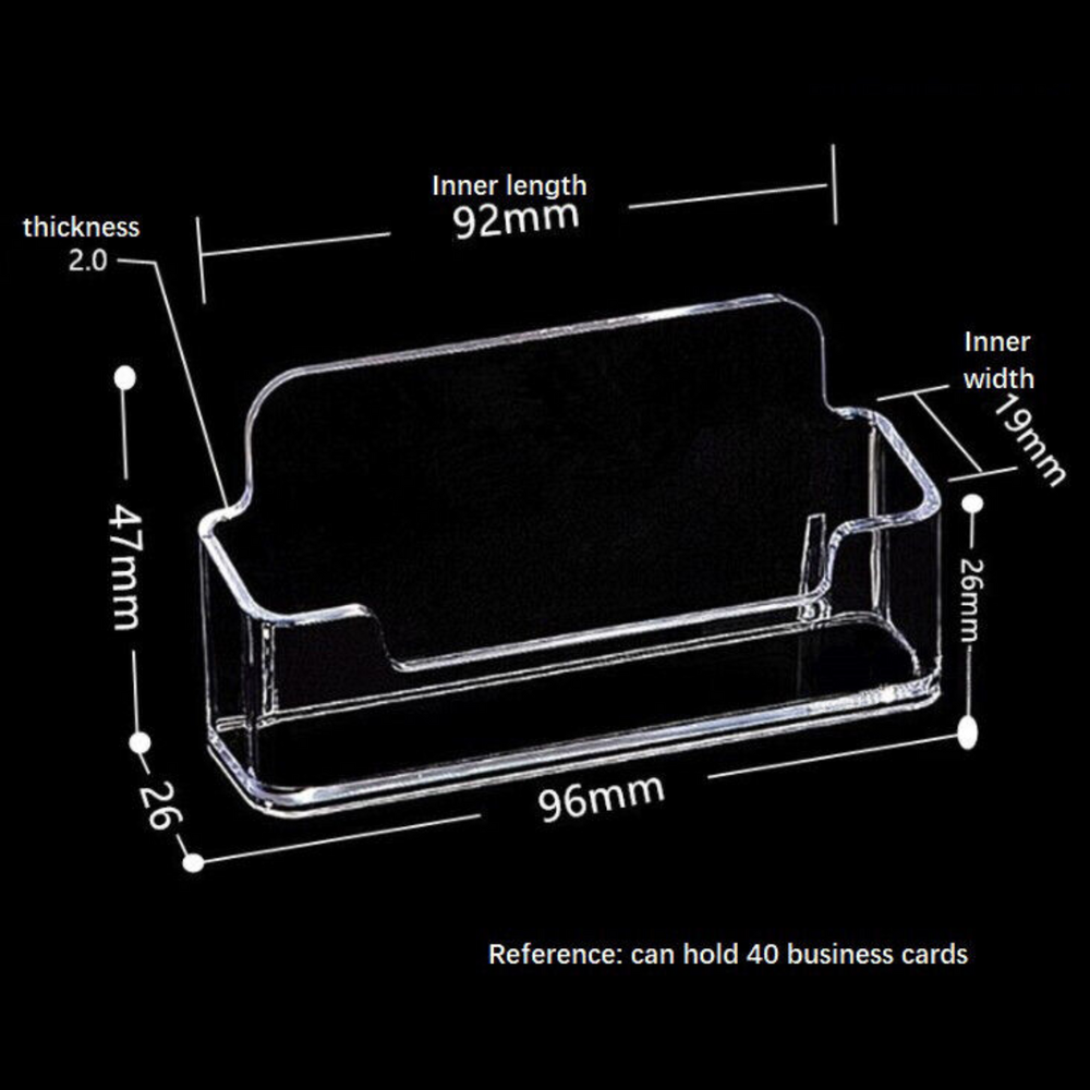 10x Acrylic Desktop Business Card Display Counter Dispenser Holder Stands