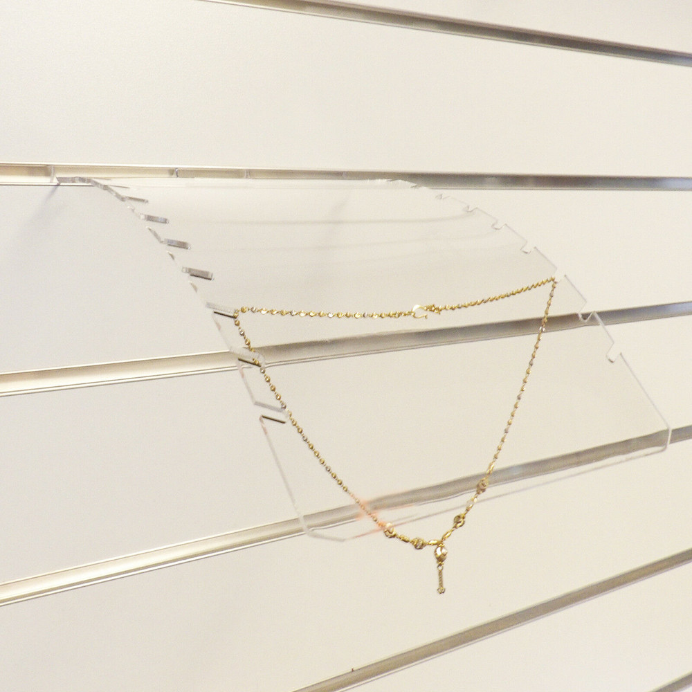 Acrylic Slatwall Jewellery Chain Display Panel - Accessory Display Solution