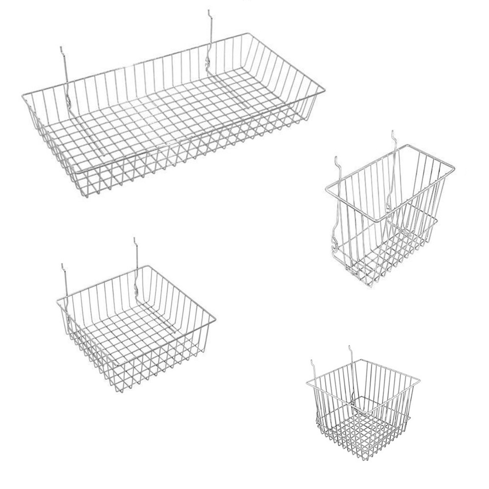Heavy Duty Grid Mesh Retail Shop Display Basket