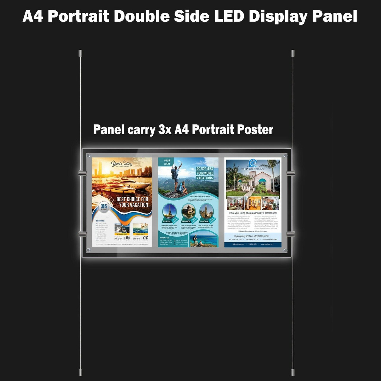 New A4 LED( 3A4 ) Double Side Window Light Pocket Light Panel Estate ...