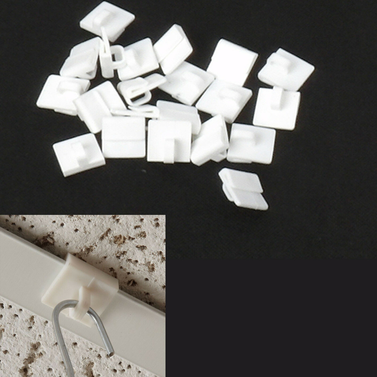 100x New Plastic Suspended Ceiling Hangers, Clips, Hooks