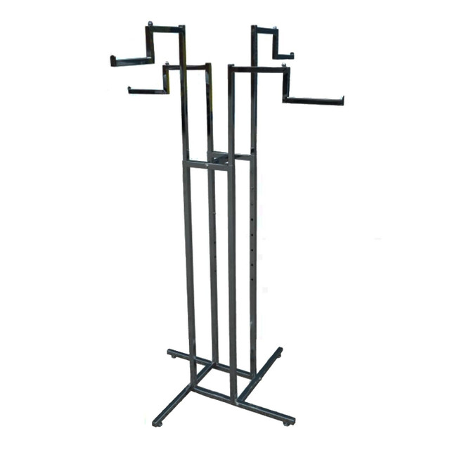 Black New Extra Heavy Duty 2 Way Sloping Arm Clothes Garment Dress Rail