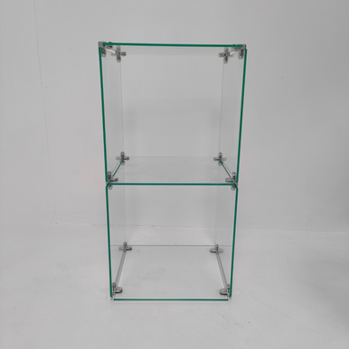 New Toughen Glass Cube Display Set Counter Top or Free standing ...