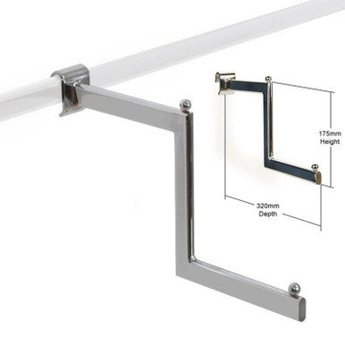 Stepped Arm For Back Bar with Ball Ends